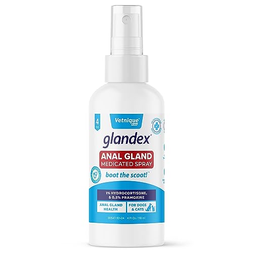 Vetnique Labs Glandex Medicated Dog Anal Gland Spray - Pain Relieving ...