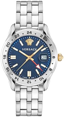 Versace Men's Analogue Swiss Quartz Watch with Stainless Steel Strap ...