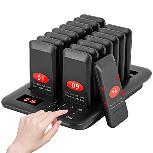 Hanchen Restaurant Pager System Social Distancing Buzzer Wireless ...