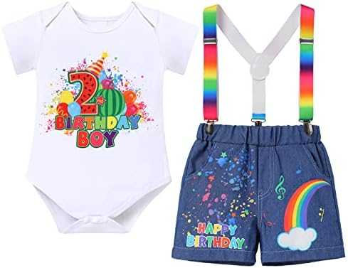 Coco-melon 1st/ 2nd/ 3rd/ 4th/ 5th Birthday Outfit For Baby Boy Watermelon Romper/ T-skirt ...