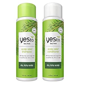 Amazon.com: Yes To Tea Tree Scalp Relief Soothing Shampoo + Sage Oil ...
