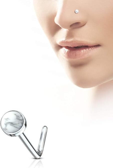 Trendy-Sandy Nasenpiercing - Nasenstecker Stud Piercing Stein Stecker ...