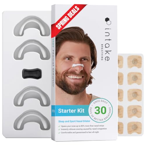 Intake Breathing Nasal Strip Starter Kit (30 Count, White) - Boost ...