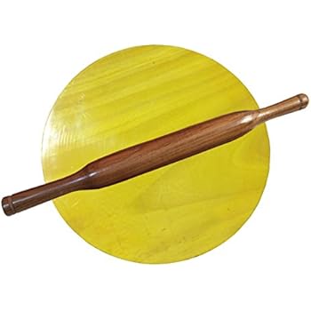 Amazon.com: Handmade Wooden Chapati Maker Serving Board Round Roti ...