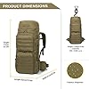 Mardingtop 55L Molle Hiking Internal Frame Backpacks with Rain Cover in ...