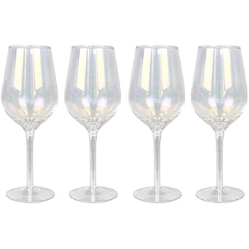 Amazon.com | Circleware Radiance White Pearl Heavy Base Stemless ...