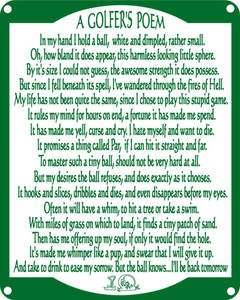 A Golfers Poem funny aluminium sign: Amazon.co.uk: Kitchen & Home