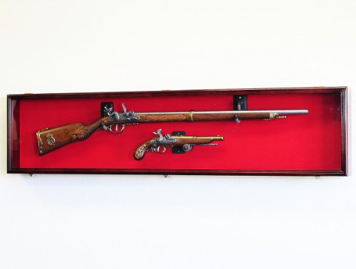 Sfdisplay.com, Llc. Long Rifle/Musket Gun Display Case Wall Rack ...