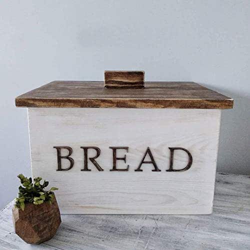 Amazon.com: bread box wood rustic shabby chic primitive wooden bread ...