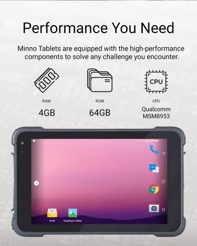 Minno Rugged Andoid Tablet, 4GB Ram/64GBd (8" No Scanner) | Pricepulse