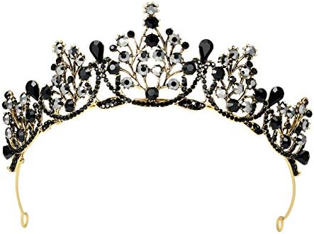 سعر لوروز تاج باروك فاخر من الكريستال الاسود للهالوين وتاج الملكة مرصع ...