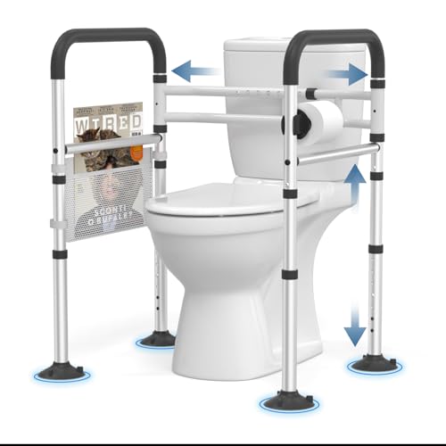 HOMLAND Toilet Safety Rails for Seniors, FSA/HSA Eligible Adjustable ...