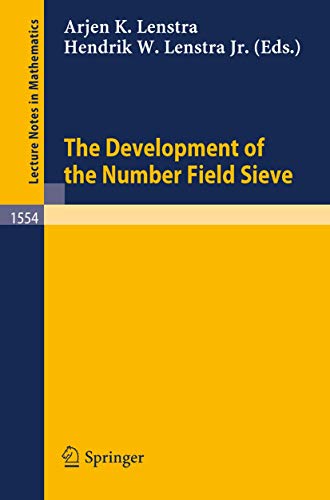 The Development of the Number Field Sieve 1993rd Edition by Arjen K. Lenstra (PDF) | sci-books.com
