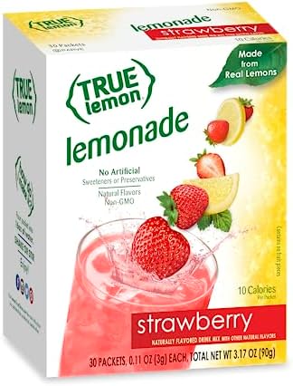 True Lemon Strawberry Lemonade Water Enhancer Drink Mix (30 Packets ...
