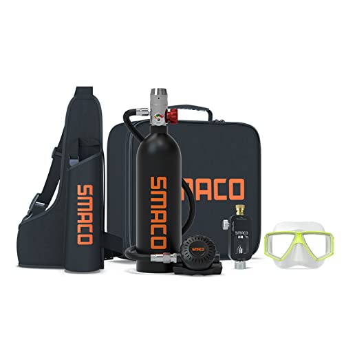 SMACO Scuba Tank Diving Gear for Diver 1L Mini Scuba Tank Oxygen ...