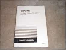 Brother Super Powernote Pn-8800fxb Owner's Manual: unknown: Amazon.com ...