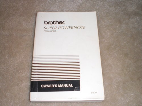 Brother Super Powernote Pn-8800fxb Owner's Manual: unknown: Amazon.com ...