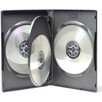 Amazon.com: 14mm CD DVD Storage Case 4 Discs Black With Tray Quad ...