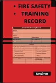 Fire Safety Training Record: Workplace Training Log/OSHA Requirements ...