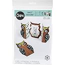 Amazon.com: Sizzix 661138 Card Owl Label Fold-a-Long Thinlits Die Set by Jen Long (6 Pack)