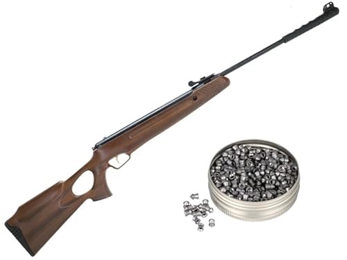 Air Rifle .177 Caliber Spring Power Wood Look 485mm Break Barrel 850 ...