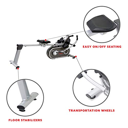 Sunny Health & Fitness SF-RW5624 Full Motion Magnetic Rowing Machine ...