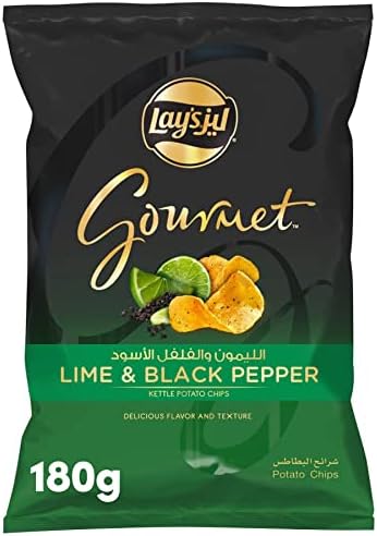 Lays Gourmet Lime And Black Pepper Potato Chips 180 G price in Saudi ...