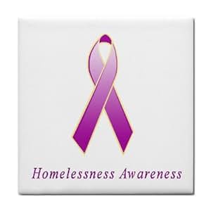Amazon.com: Homelessness Awareness Ribbon Tile Trivet: Kitchen & Dining