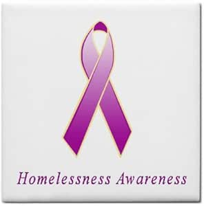 Amazon.com: Homelessness Awareness Ribbon Tile Trivet: Kitchen & Dining