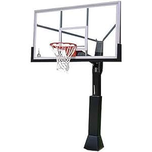 Amazon.com : Barbarian 72 Inch Adjustable Glass In Ground Basketball ...