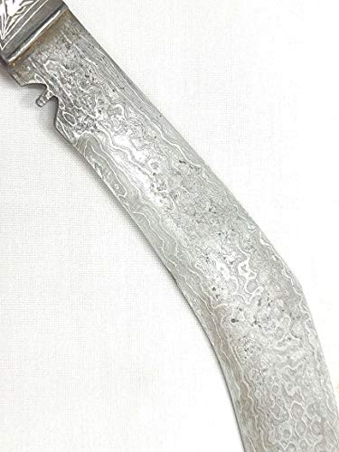 PH Artistic Dagger Knife Nepali Kukri Khukuri Machete Damascus Steel ...