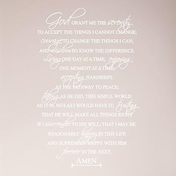 Amazon.com: 36"x24" Full Serenity Prayer Religious God Grant Me Wall ...