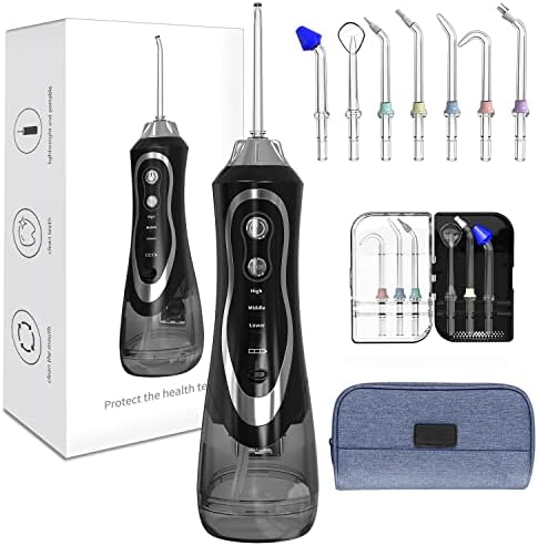 Water Flosser Cordless Oral Irrigator Portable Rechargeable Dental ...