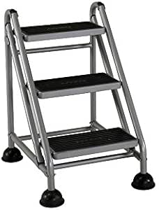 Amazon.com: Cosco 3-Step Rolling Step Ladder, Grey : Office Products