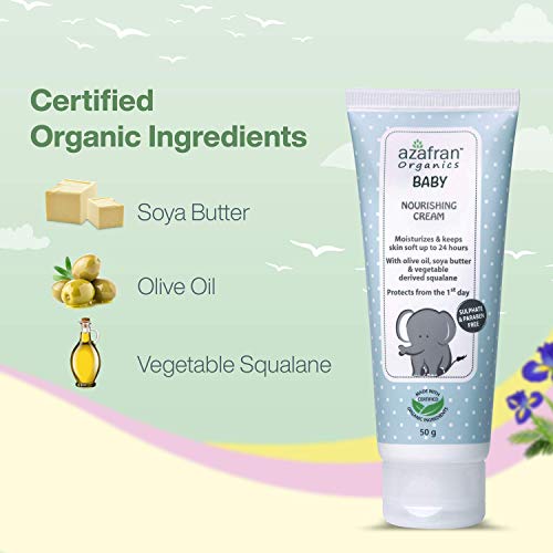 Azafran Organics Baby Nourishing Cream, 3.53oz - Gentle Moisturizing ...
