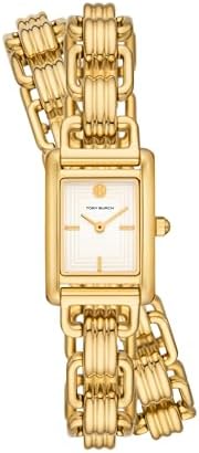 Tory Burch Women's Eleanor Two-Hand Gold-Tone Stainless Steel Double ...