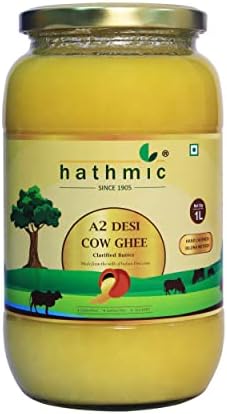 Hathmic Curd Churned Vedic Bilona 100% Pure Grass Fed A2 Desi Cow Ghee ...