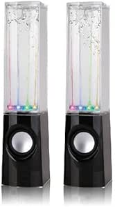 Amazon.com: Black Dancing Water Fountain Light Show Sound Speaker ...
