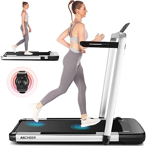 ANCHEER Treadmill, 2 in 1 Under Desk Treadmill, Folding Treadmill with ...