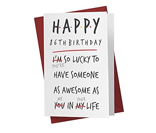 86th Birthday Card - You Are Lucky 86th Anniversary Card For Father ...