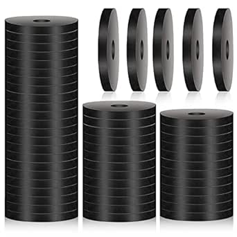 100 Pack Rubber Washers, Black Heavy Duty Abrasion Resistant Rubber, 1 ...