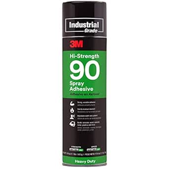 3M Hi-Strength 90 Spray Adhesive, Inverted 24 Fl. Oz. (Net Wt 17.6 oz ...
