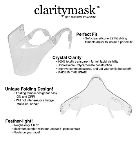 Clarity Mask Face Shield | Combine Comfort & Safety | Polycarbonate ...