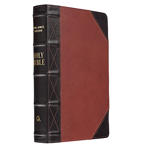 KJV Holy Bible, Giant Print Full-size Premium Full Grain Leather Red Letter Edition - Thumb ...