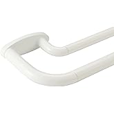 Amazon.com: Double Curtain Rods White,Room Darkening Curtain Rod for 72 ...