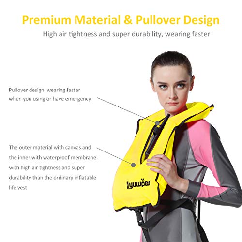 Inflatable Snorkeling Vest Adult Snorkel Vests Free Diving Safety ...