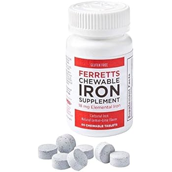 Amazon.com: Pharmics - Ferretts Chewable Iron Supplement, 18 mg ...