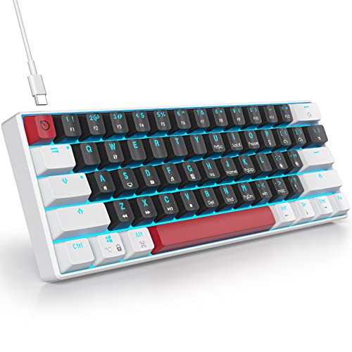 60 Percent Gaming Keyboard 61 Keys Mechanical Keyboard Ultra Compact ...