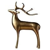 Majestic Copper Deer Statue
