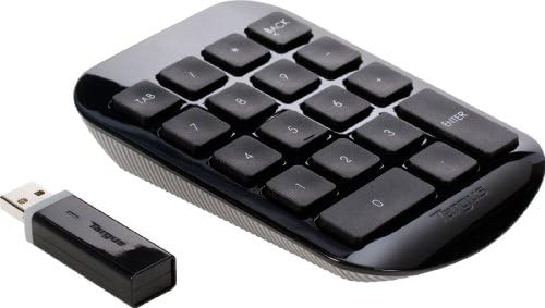Targus Wireless Numeric Keypad, with Nano USB Receiver, Full-size keys ...